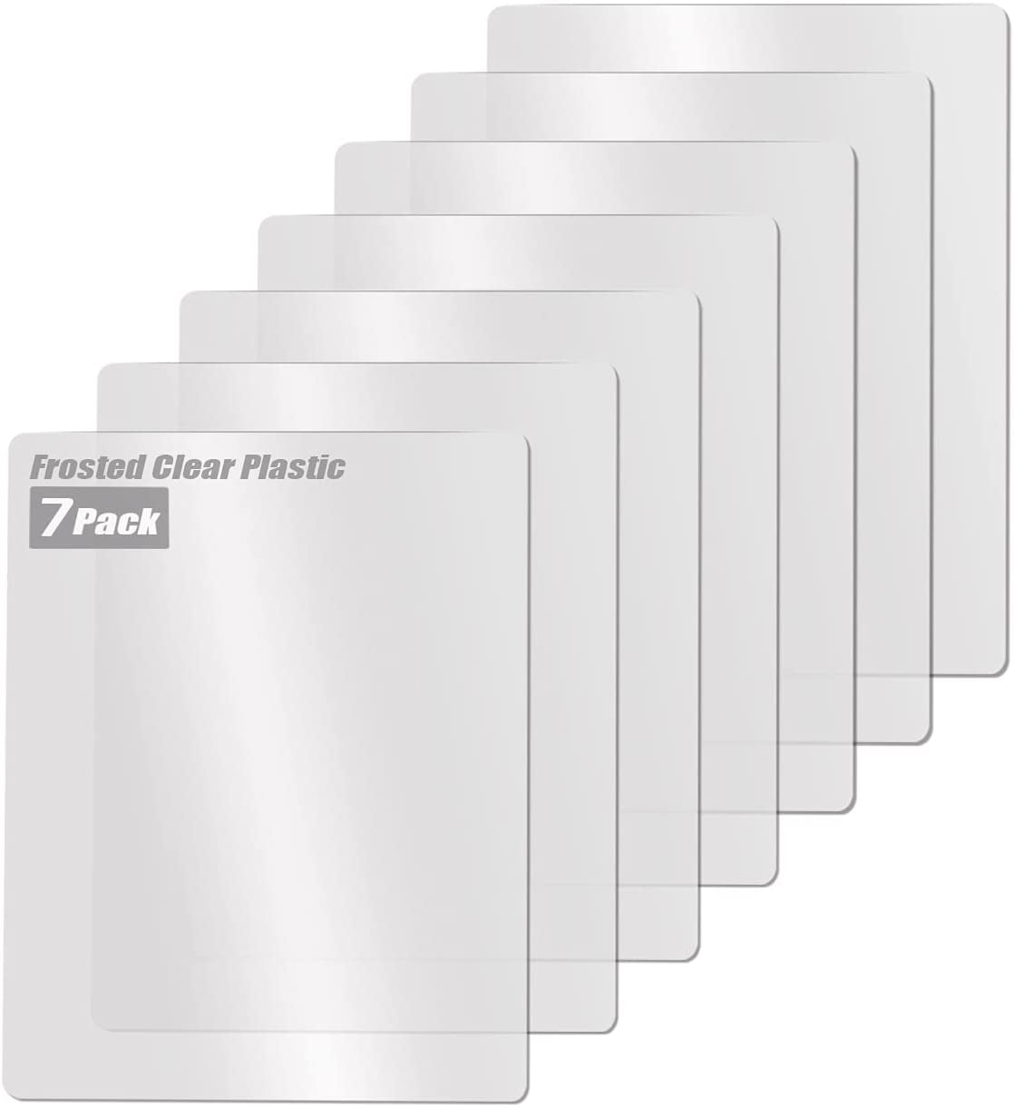 Fuliko Plastic Set of 7, Frosted Clear Flexible Mats, , Non-Porous ...
