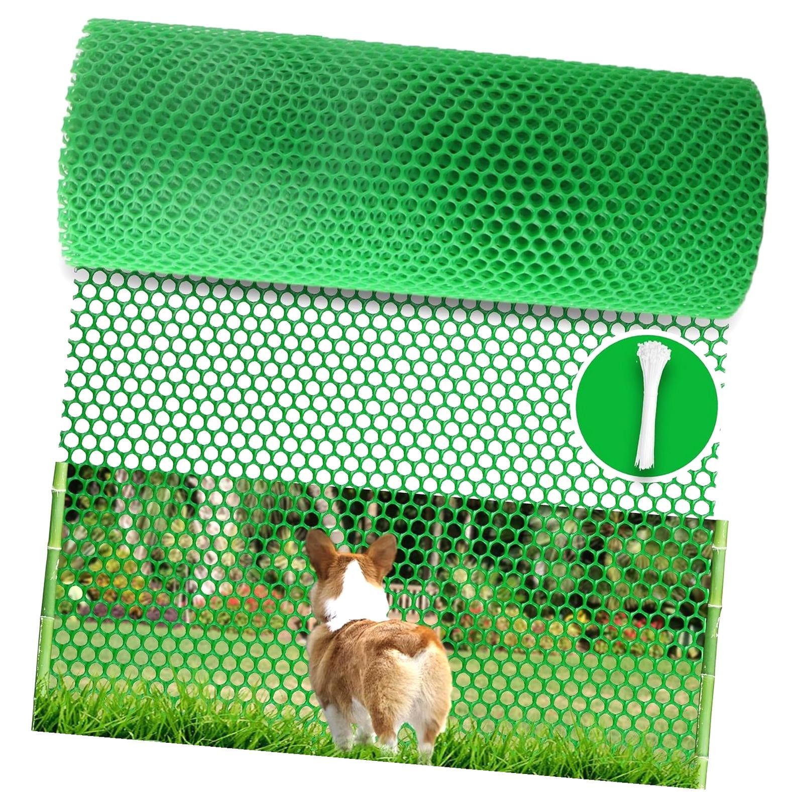 Fuliko Plastic Wire Mesh Fence Roll - 15.7IN x 20FT Plastic Chicken ...
