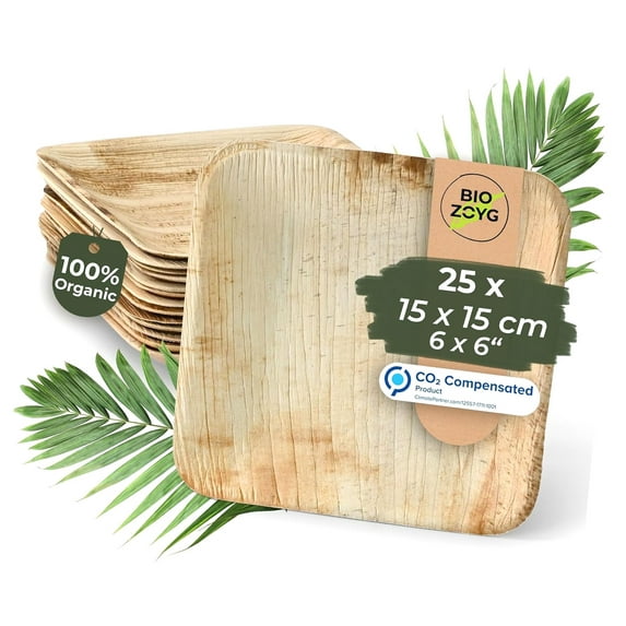 Fuliko Plates Pack 6 Inch Square Plates Tableware Alternative to ...