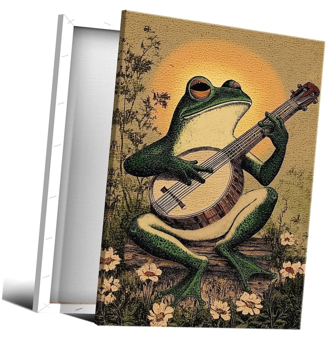 Fuliko Playing Banjo Canvas Wall , Banjo Poster, Posters for Room ...