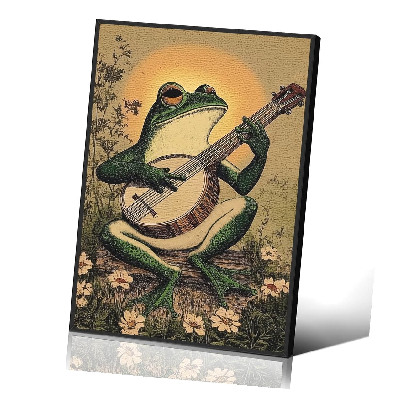Fuliko Playing Banjo Canvas Wall , Banjo Poster, Posters for Room ...