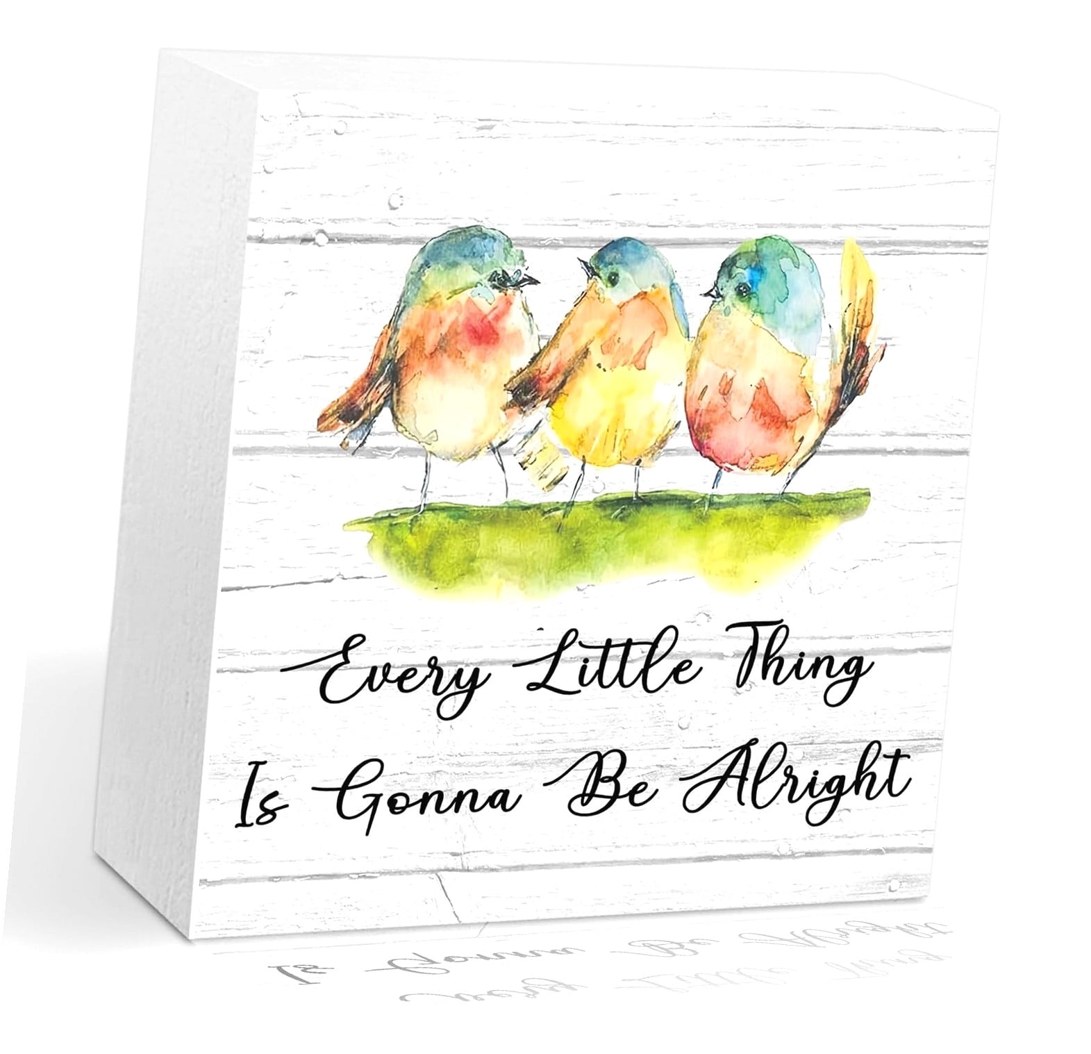 Fuliko Positive Daily Reminder Wood Sign, Small Birds Sign, Farmhouse ...