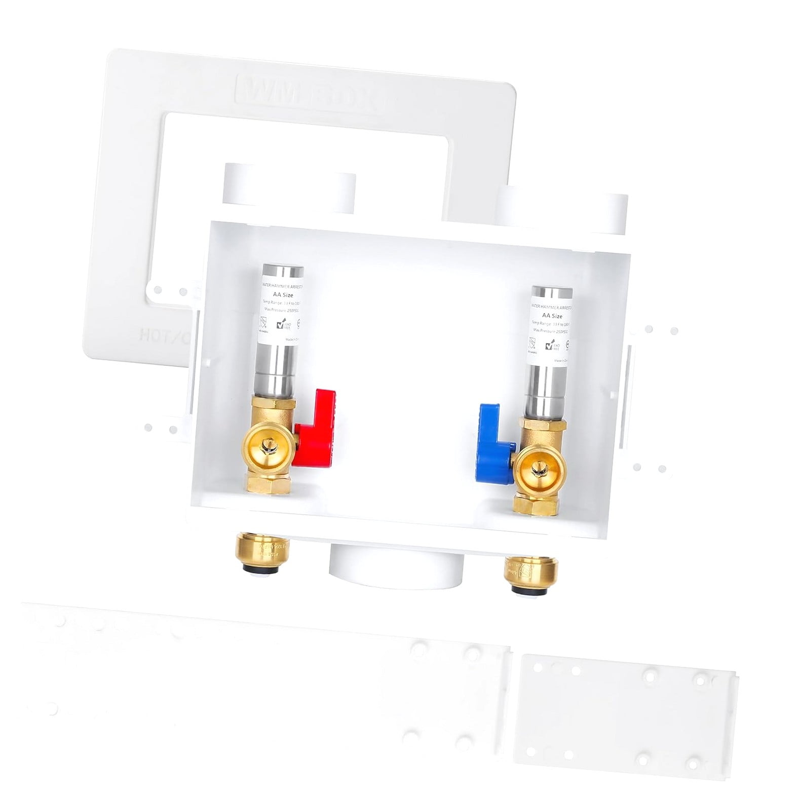 Fuliko Premium Washing Machine Outlet Box, with Steel Water Hammer ...