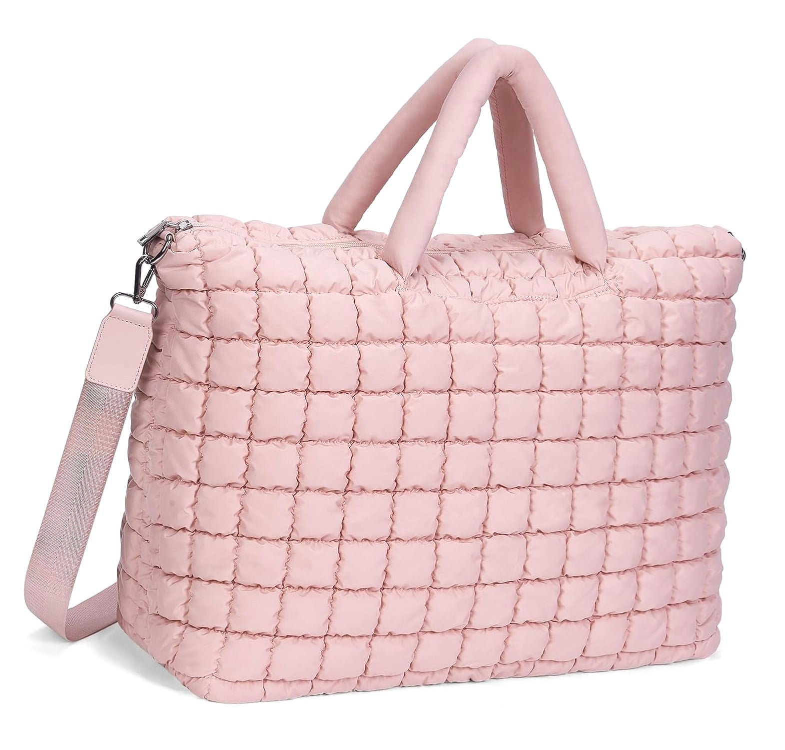 Fuliko Quilted Duffle Bag for Travel, Large Puffer Duffel Weekender ...