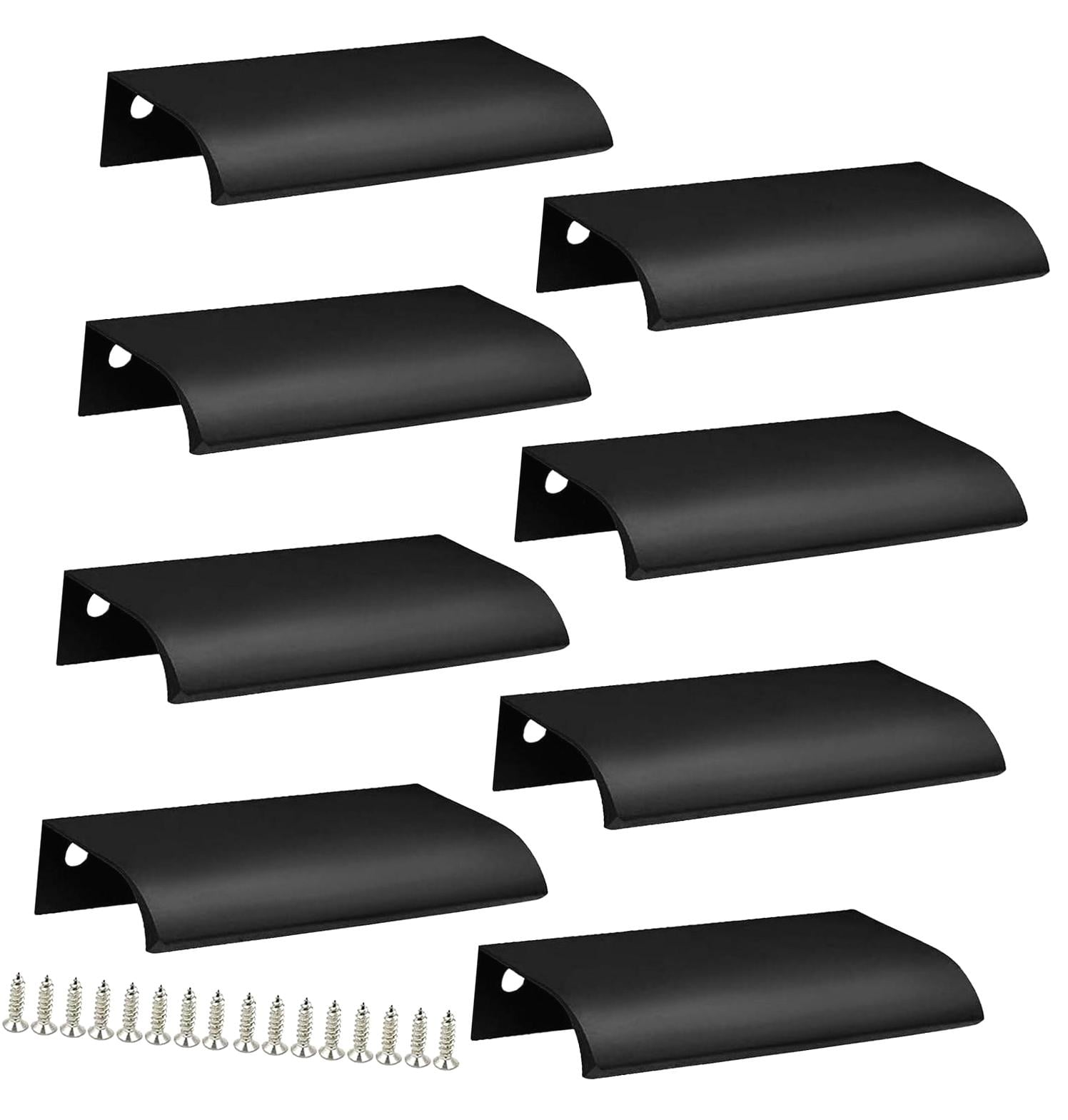 Fuliko Rear-Mounted Finger Edge Grip 80mm/3.15", Aluminum Cabinet Pulls ...