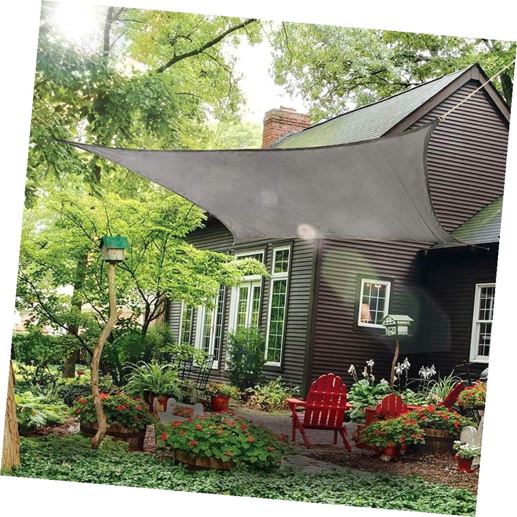 Fuliko Rectangle Sun Shade Sail, 10' x 12' Shade Cloth Cover - Grey ...