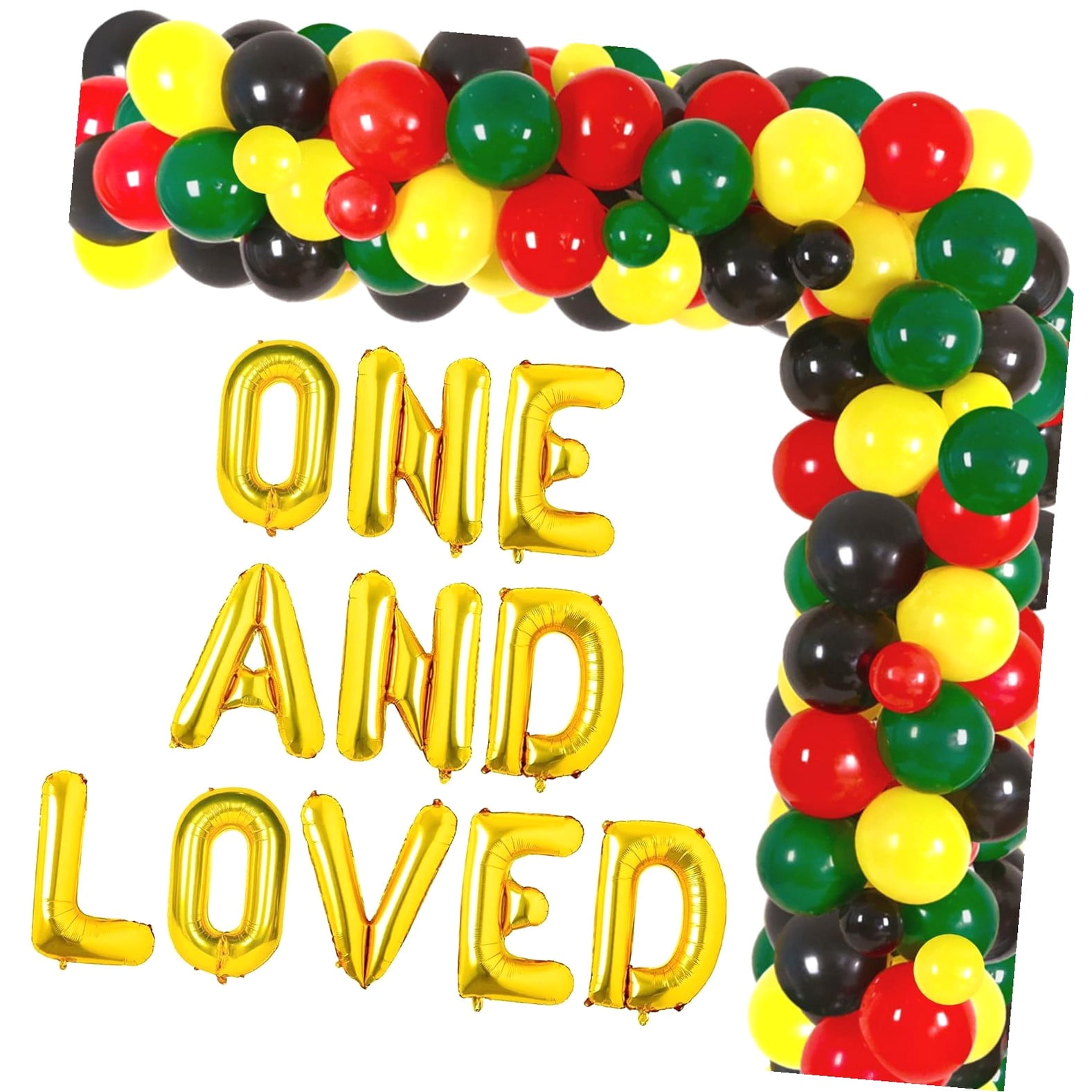 Fuliko Reggae Party Decorations Golden One and Loved First Birthday ...