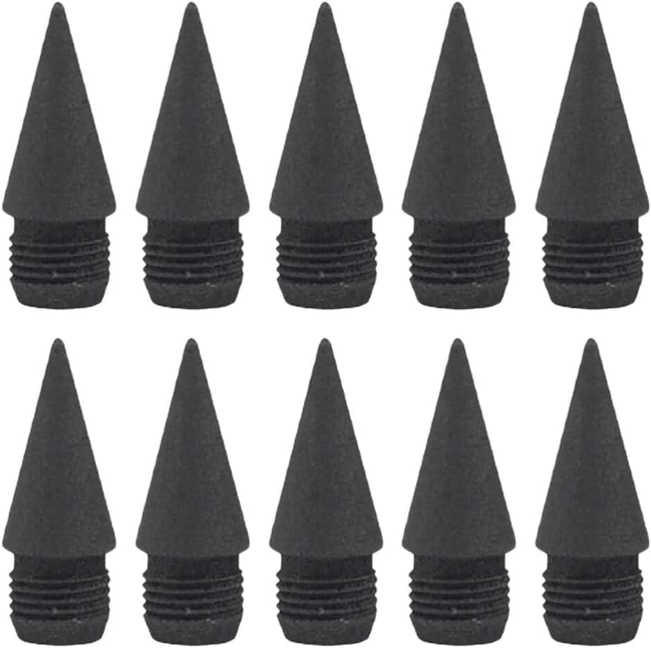 Fuliko Replaceable Tips 10pcs Inkless Forever Pencil Refills Infinite ...