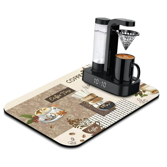 Fuliko Retro Coffee Diatom Mud Drying Mat 12x20 Inch Absorbent Dry ...