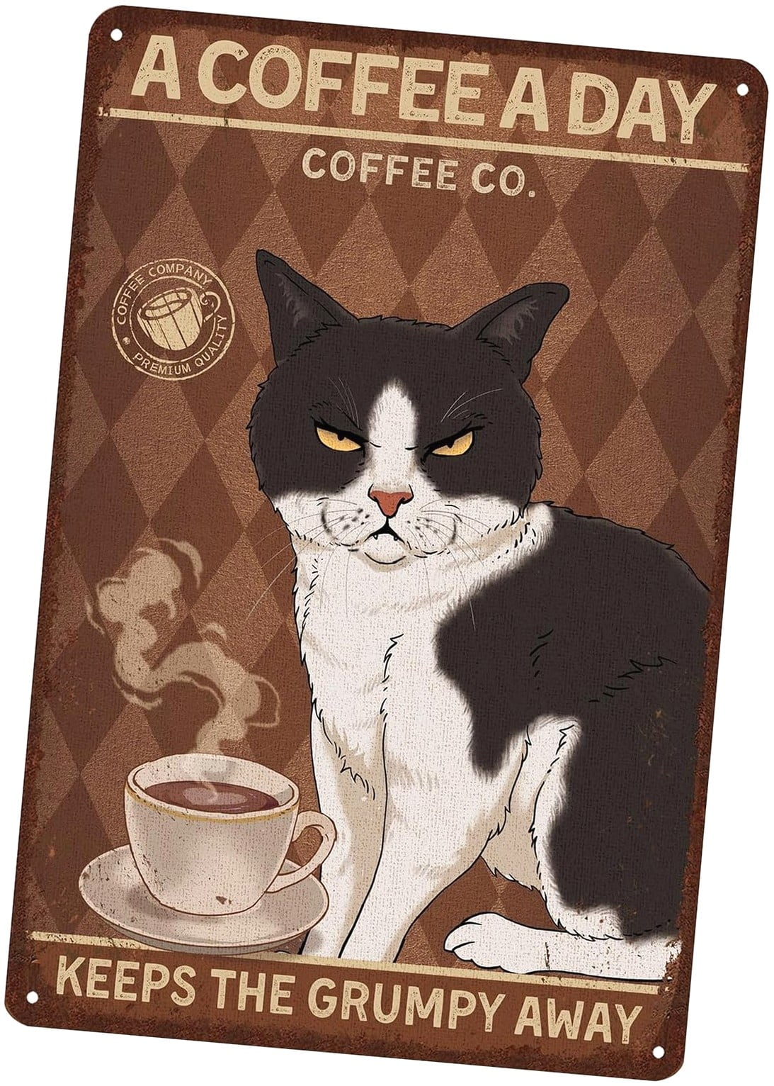 Fuliko Retro Metal Sign Coffee Signs Funny Kitchen Wall Decor coffee ...