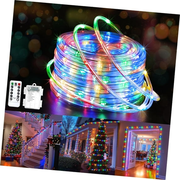 Fuliko Rope Lights for Use, 33 Feet 100 LEDs 8 Modes String Lights ...