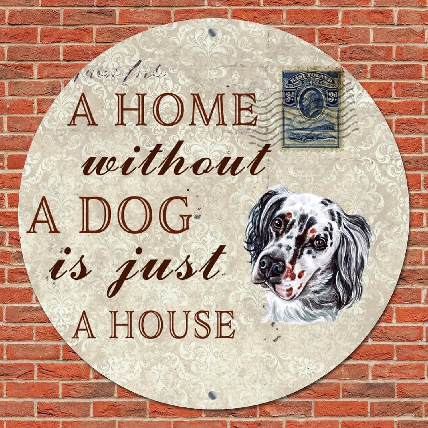 Fuliko Round Metal Sign Plaque Without Coffee Is Just House Funny Door ...