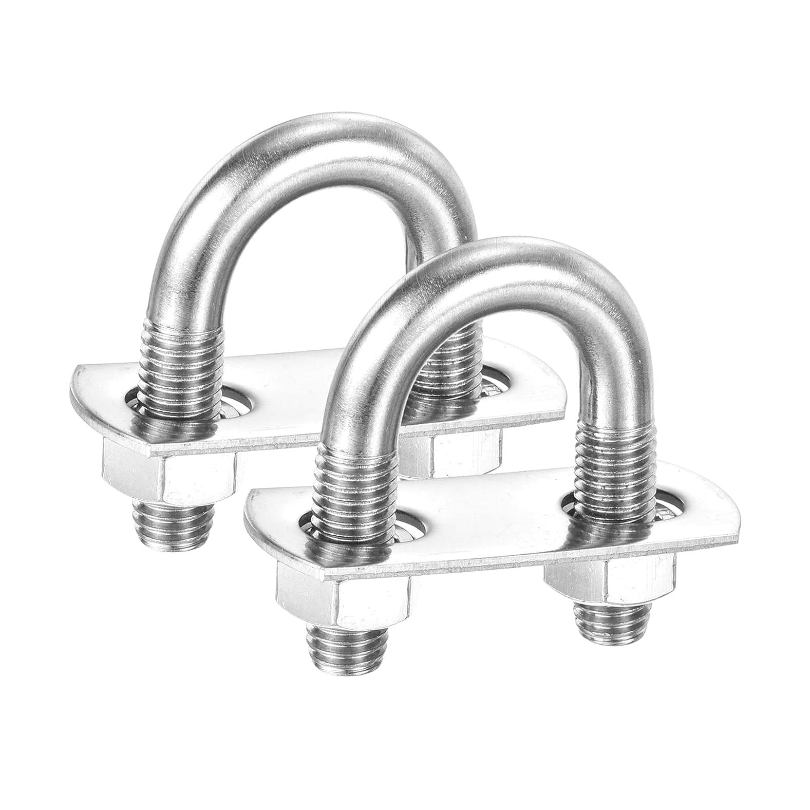 Fuliko Round U-Bolts, 2 Pieces 1.06"(27mm) Inside Width 58mm Long M10 ...