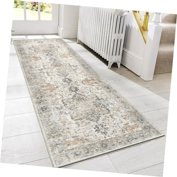 Fuliko Runner Rug 3x8, Hallway Runner Rugs, Low Pile Machine Washable ...
