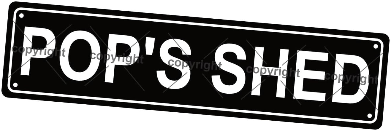 Fuliko 'SHED' Metal Street Sign Cafe Garage Cave Room Wall Bathroom ...