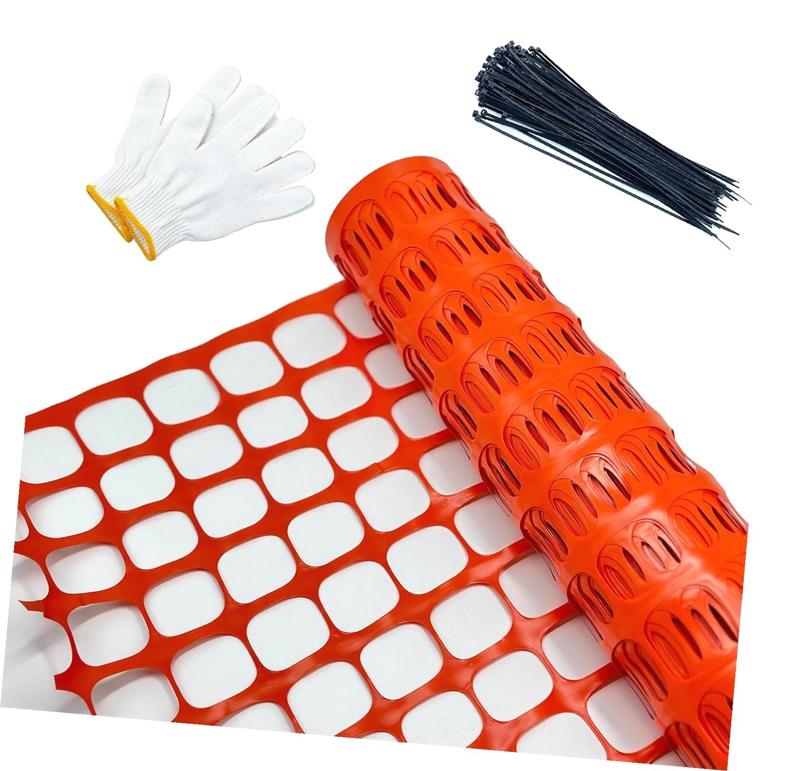 Fuliko Safety Fence Garden Netting Roll 4 X 100 Feet with Zip Ties ...