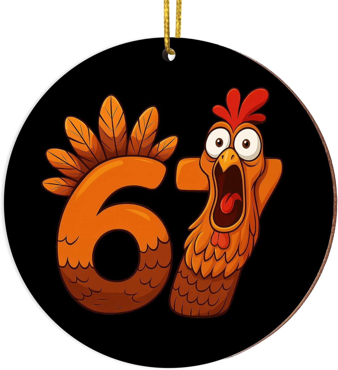 Fuliko Says Six Seven 2025, Funny 67 Meme Ornament, Humorous Christmas ...