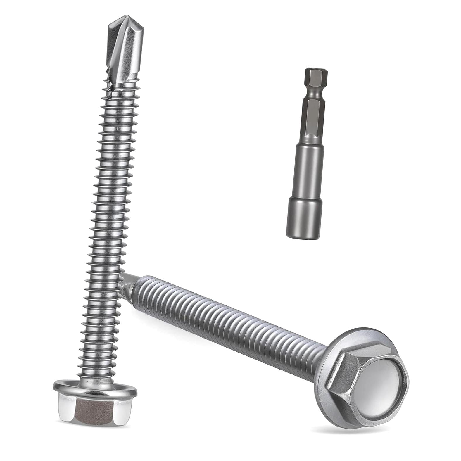 Fuliko Self-Tapping Screws for Metal, #8 x 5/8" (220 Pieces), Hex ...