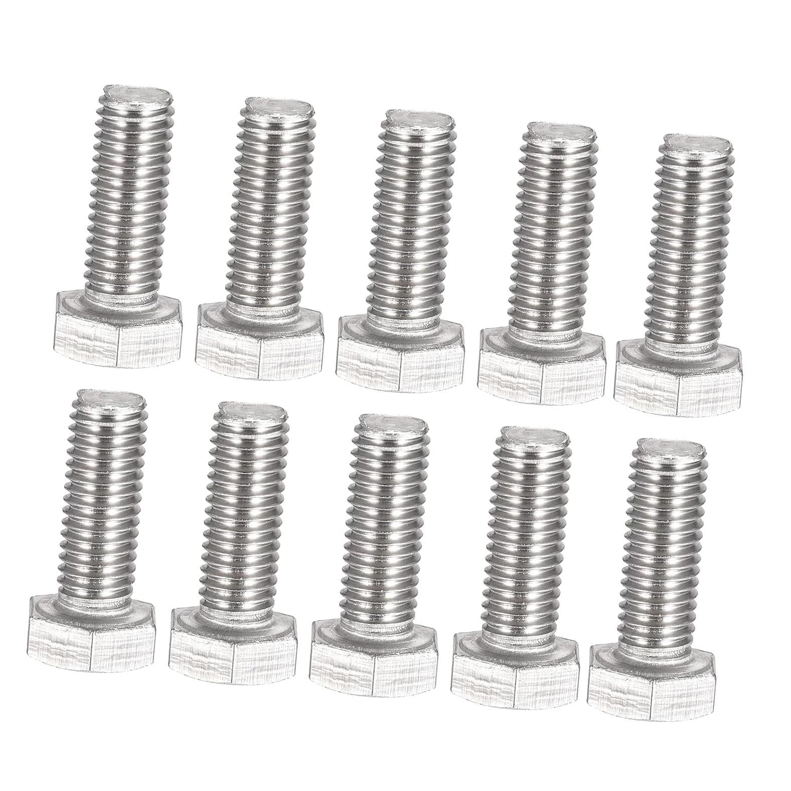 Fuliko Set of 10 M10 x 30mm Hex Screws, 304 Stainless Steel 18-8 ...