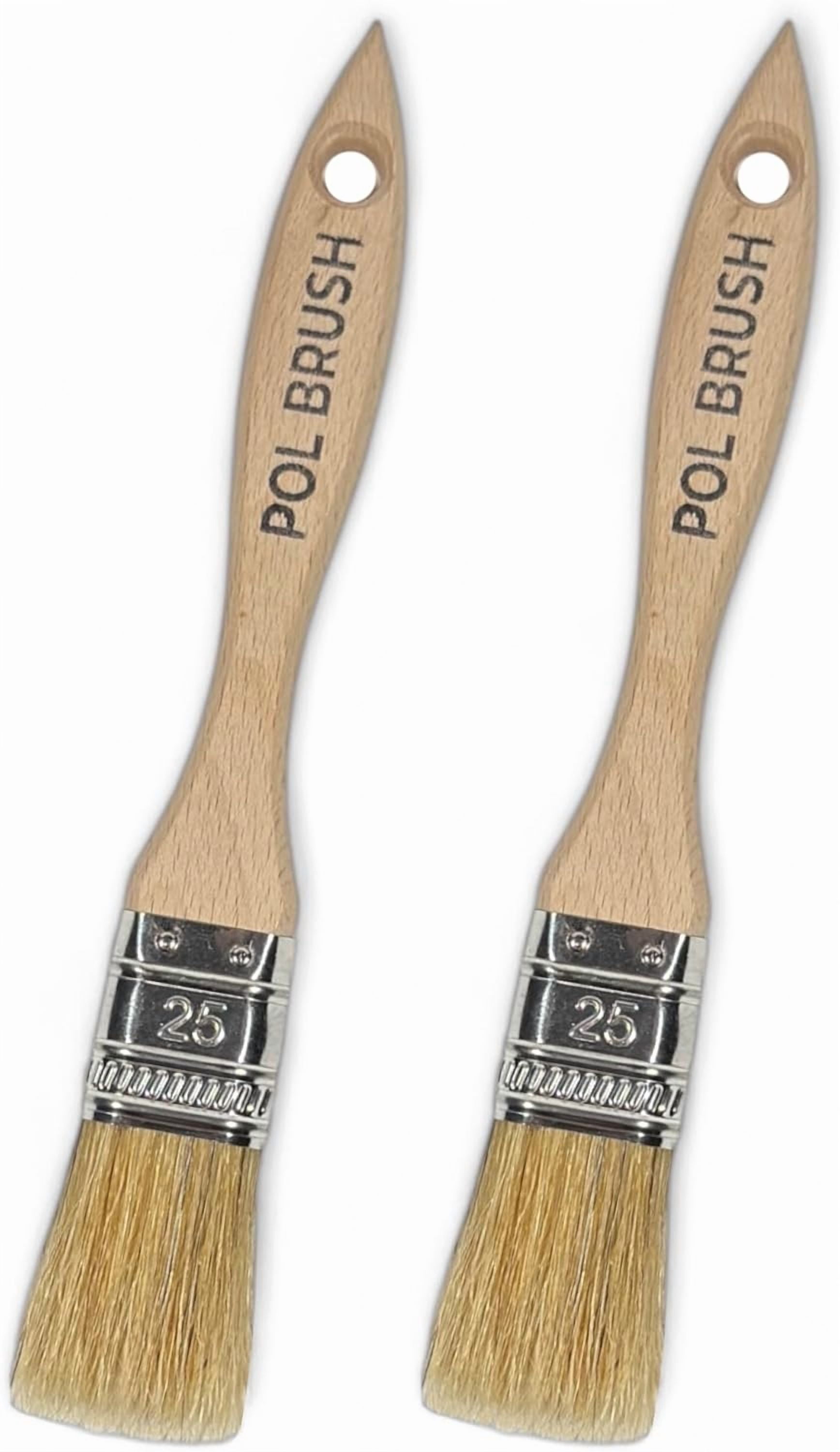 Fuliko Set of 2 1 Inch Flat Paint European Bristles for Walls, Wood ...
