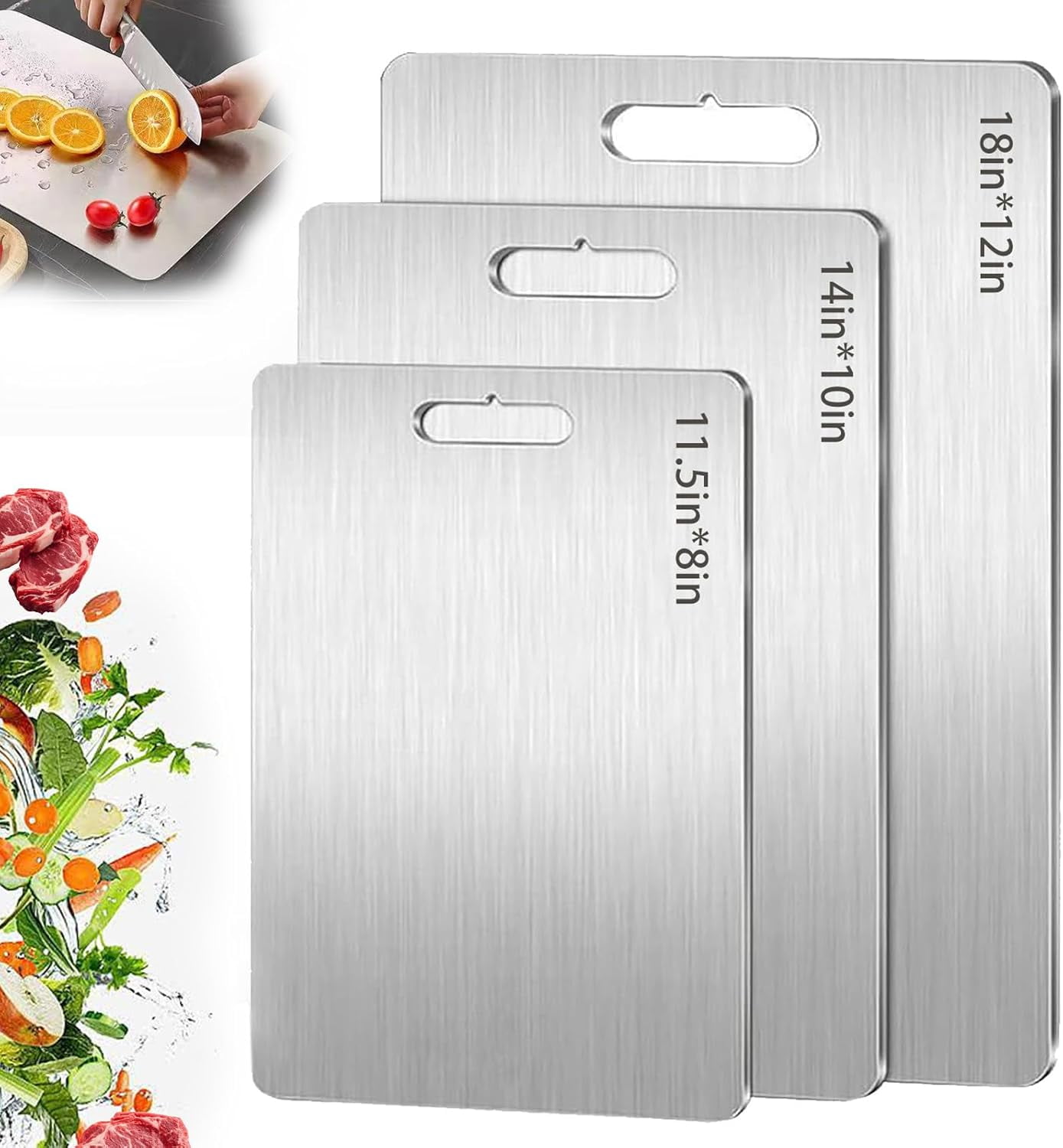 Fuliko Set of 3, 2025 New Upgrade Boards for Kitchen, Double Sided Non ...