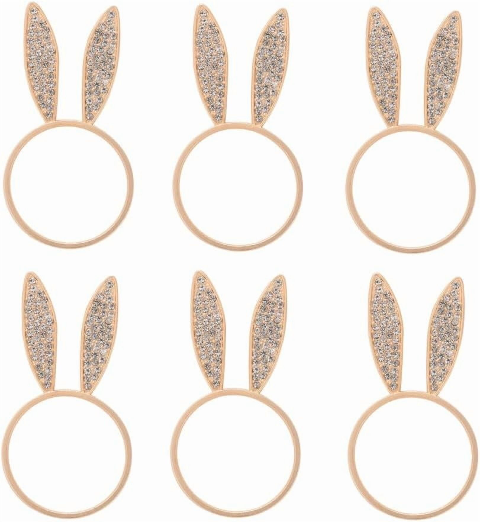 Fuliko Set of 6 Holders with Bunny Ear Alloy Rhinestones Clips for ...
