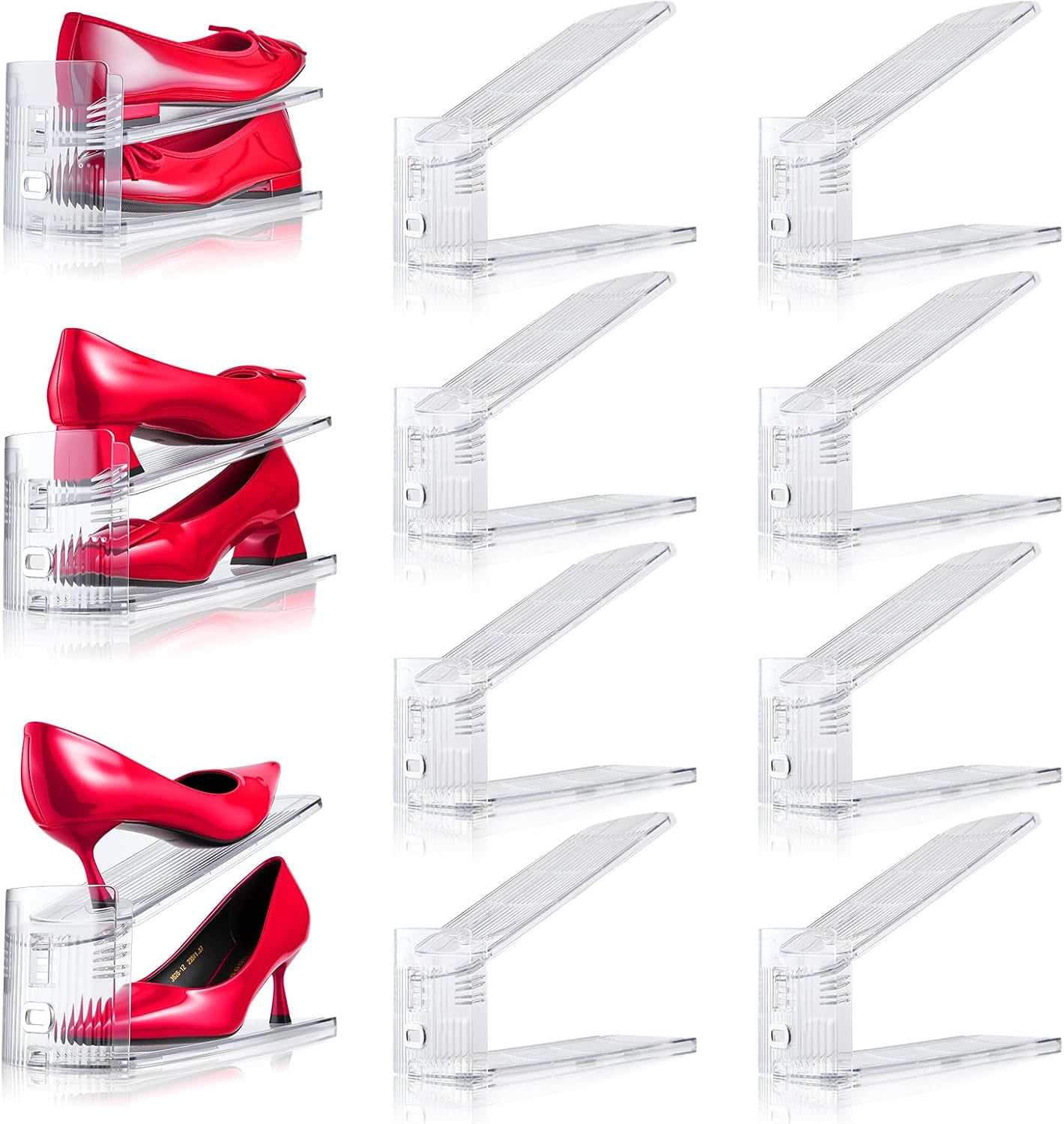 Fuliko Shoe Slots Organizer, 8PACK Shoe Stackers Shoe Rack Holder Shoe ...