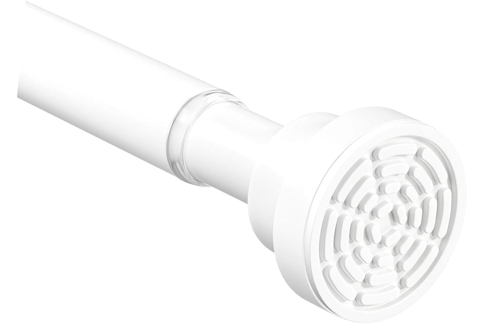 Fuliko Shower Curtain Rod White Shower Rods 30-64 Inch 1PCS No Drill ...
