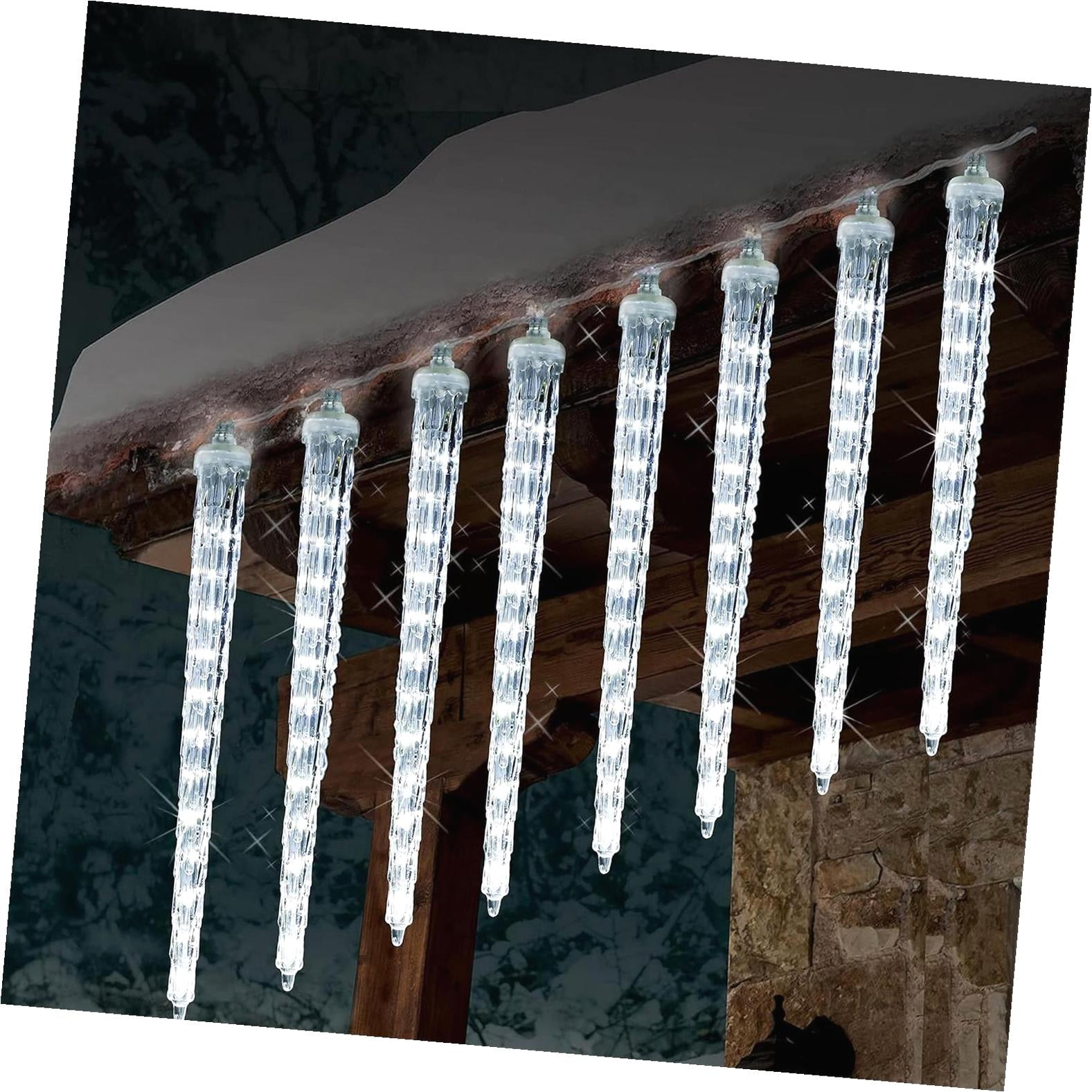 Fuliko Shower Lights, 11" Christmas Lights 10 Icicles 240 SMD Falling ...