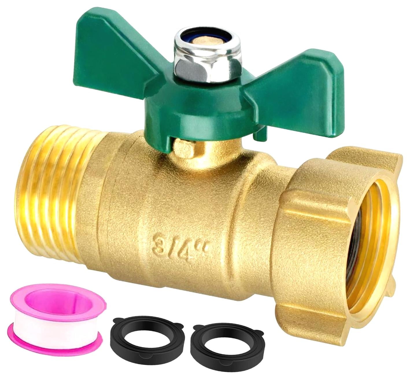 Fuliko Shut Off Valve, 3/4'' Water Hose Shut Turn Off Valve, Full Water ...