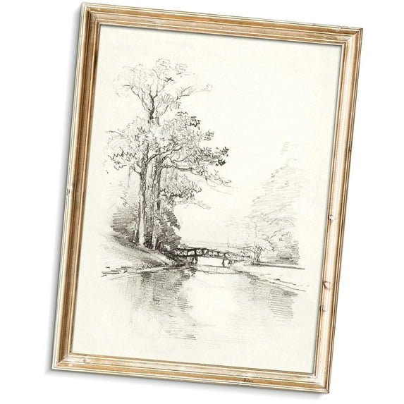 Fuliko Sketch Tree Canvas Wall Prints Neutral Wall for Decor- Farmhouse ...