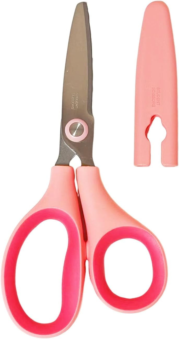 Fuliko Small Blunt Tip Scissors with Cover, Craft Scissors for Travel ...