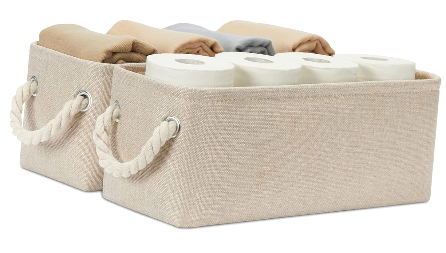 Fuliko Small Storage Baskets for Storage Needs, Narrow Rectangle Basket ...
