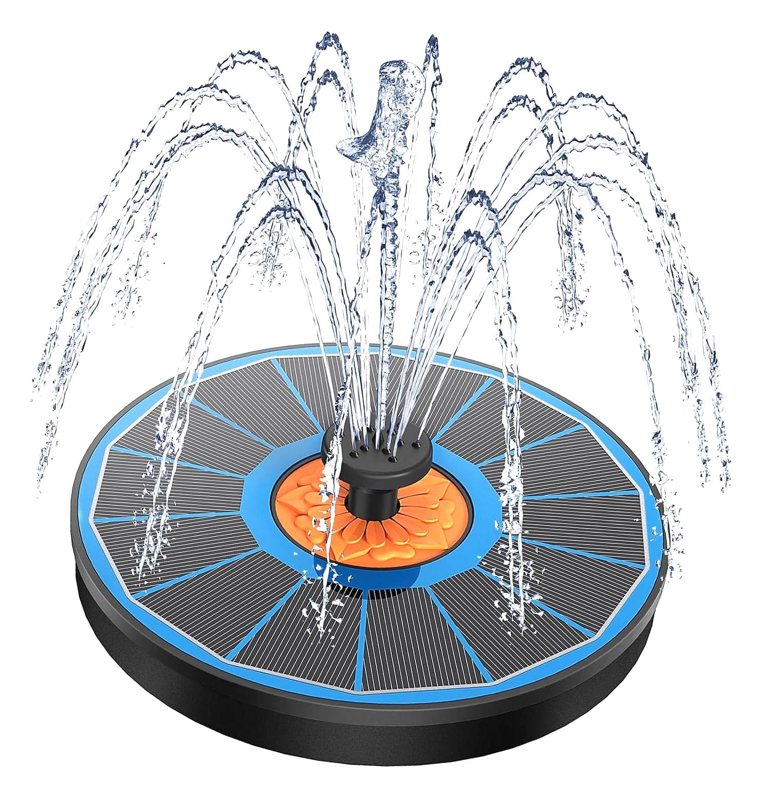 Fuliko Solar Fountain for Bird Bath-No Battery Required, 3.5W Glass ...