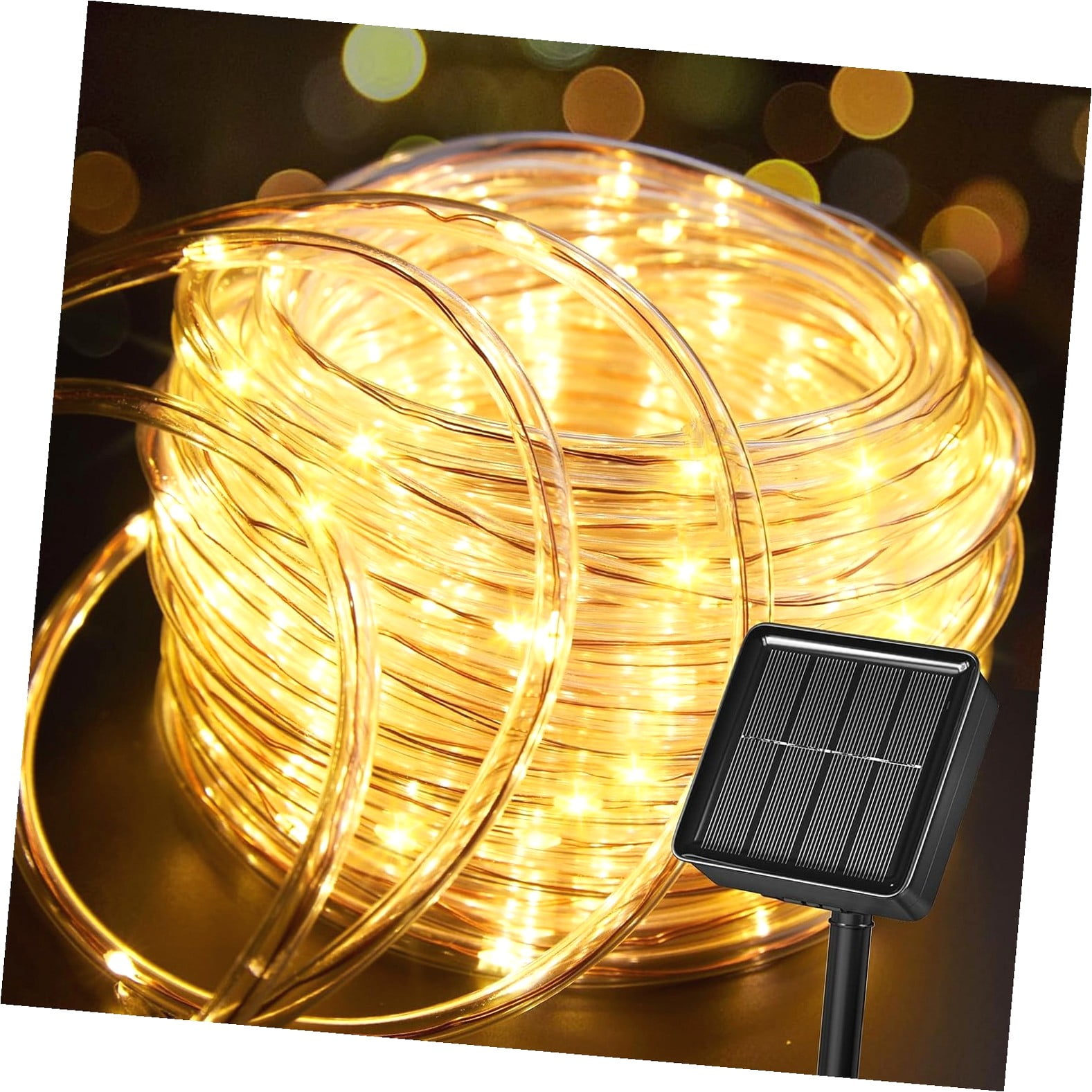 Fuliko Solar Rope Lights, 39FT 100LED Solar String Lights, IP65 Solar ...