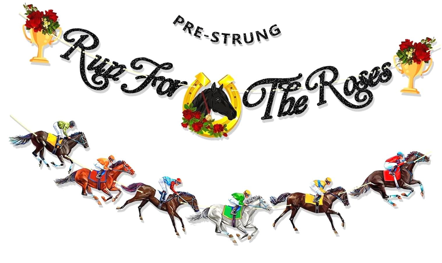 Fuliko Sparkling Run for The Roses Banner, Ready-to-Hang Kentucky Derby ...