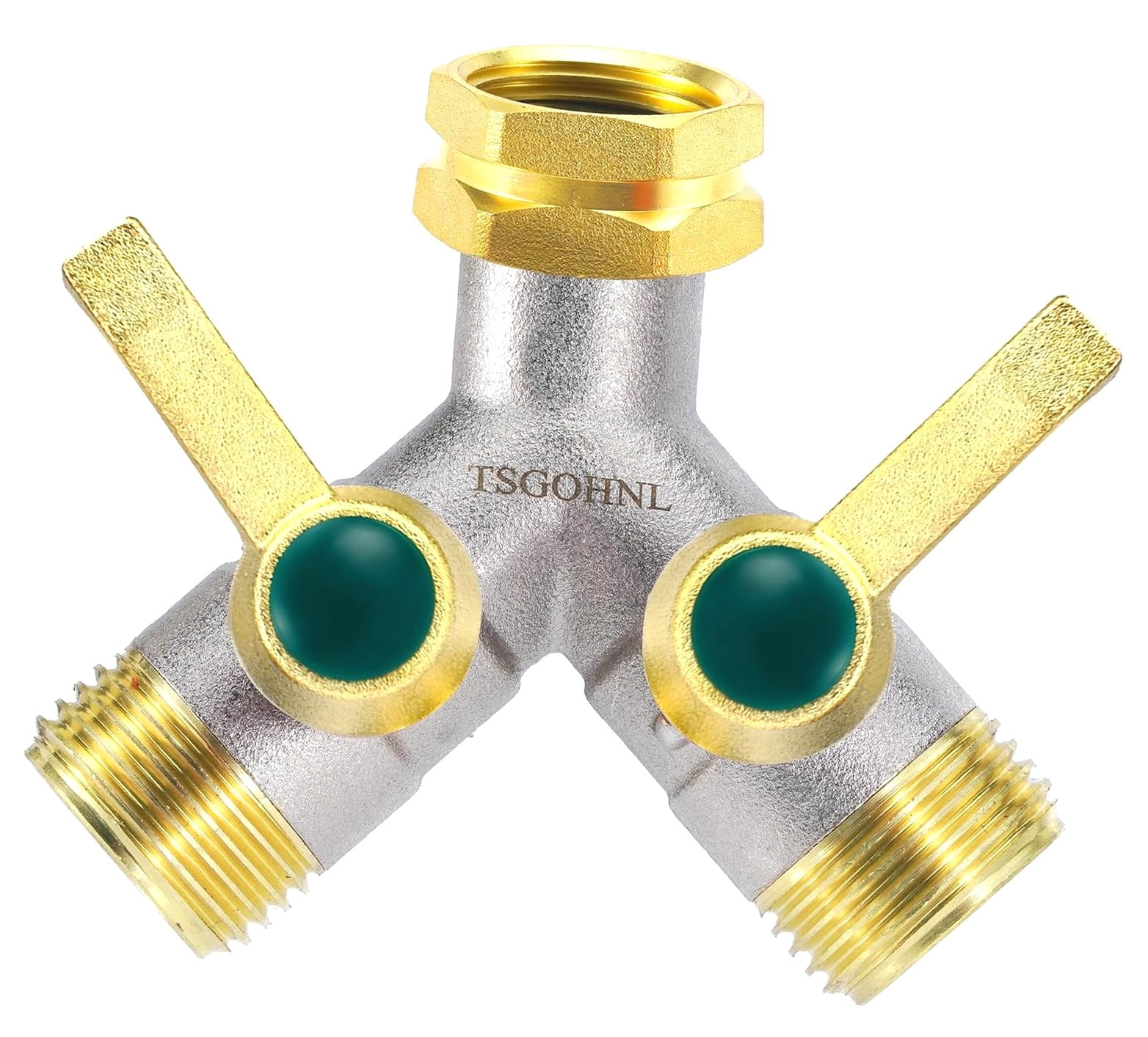 Fuliko Splitter, , Nickel Plated , Y-Type, GHT 3/4 in Spout Splitter ...