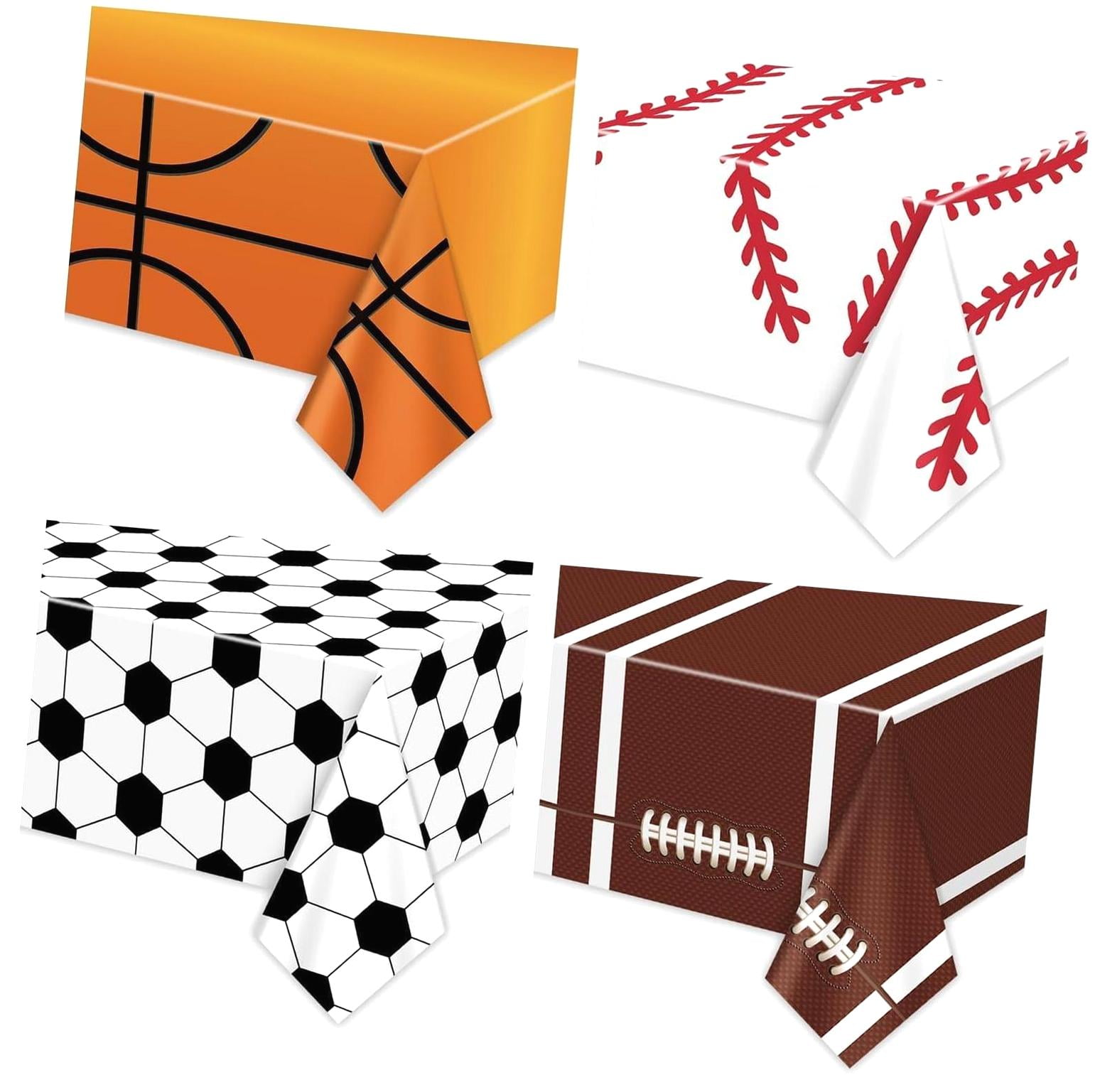 Fuliko Sports Themed Party Tablecloths, Hockey Soccer Football ...