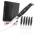 Fuliko Steak Set of 6: 4.5 Inch Serrated Steak with Full Tang Handle ...