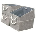 Fuliko Storage Basket Sturdy Canvas Storage Bins Organizer with Handles ...