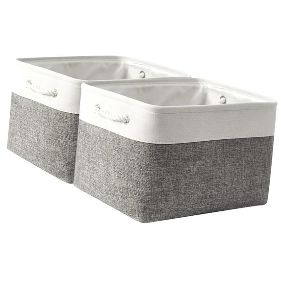 Fuliko Storage Basket for Shelves 17X15X12 inch 2 Pack Cube Storage Bin ...