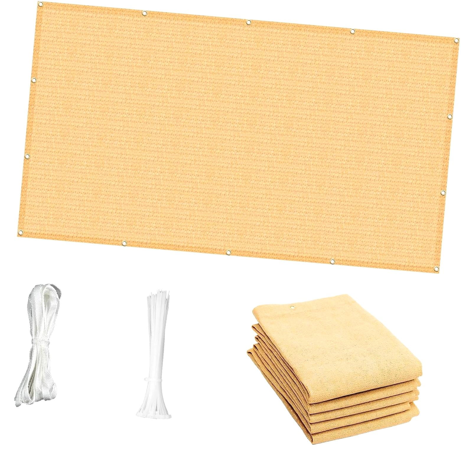 Fuliko Sun Shade Fabric with Grommets Available in 3/4/6/8/10/12/16/20 ...