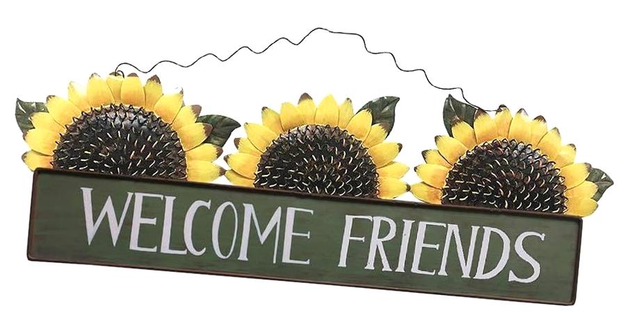 Fuliko Sunflower Decor Sign for Front Door, Garden Themed Door Sign ...