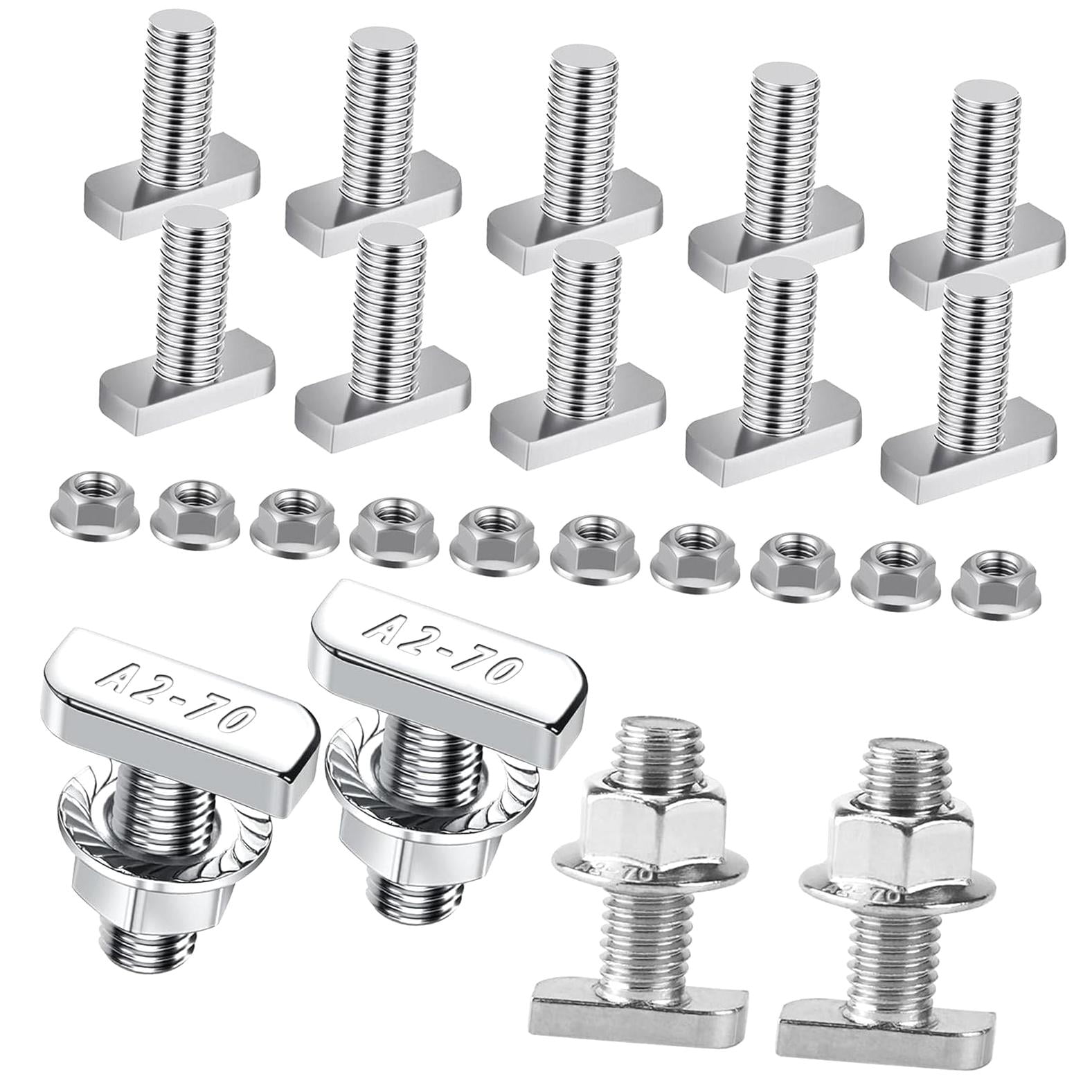 Fuliko T Bolt Kit M8x20mm T Slot Insert Bolt Hammer Bolts T Shaped Stud ...