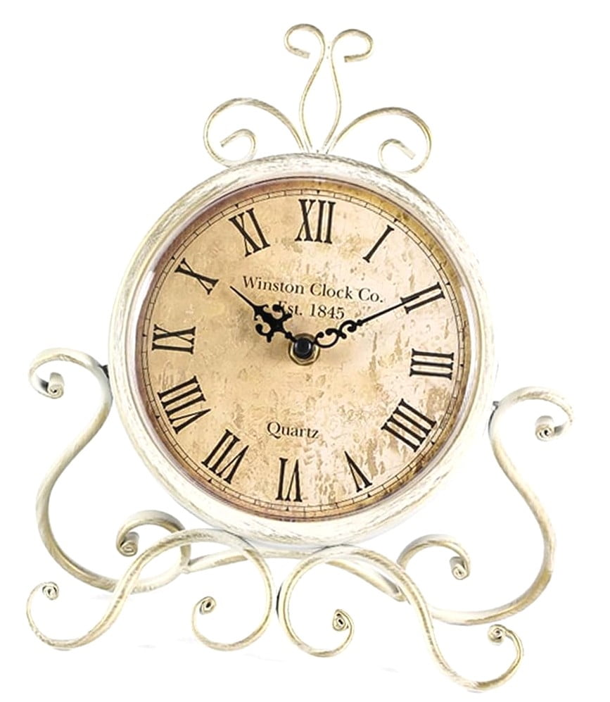 Fuliko Table Clocks for Room Bedroom Decor, Silent Farmhouse Clock ...