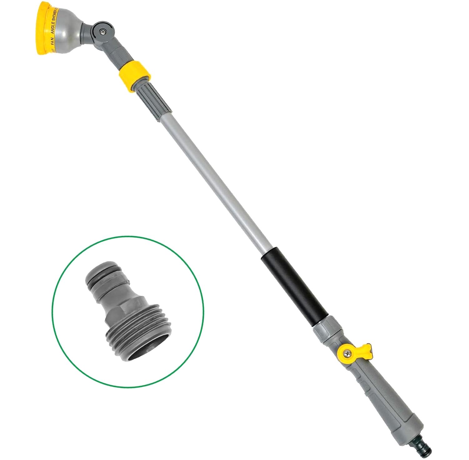 Fuliko Telescopic 29”-43” Metal Watering Wand with 10 spray patterns ...