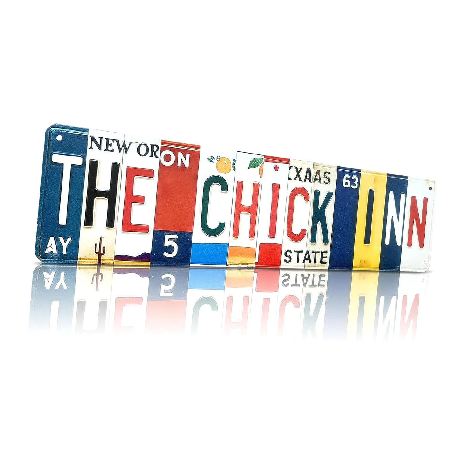 Fuliko The Chick Inn All-Aluminum Metal Sign – License Plate Style Wall ...