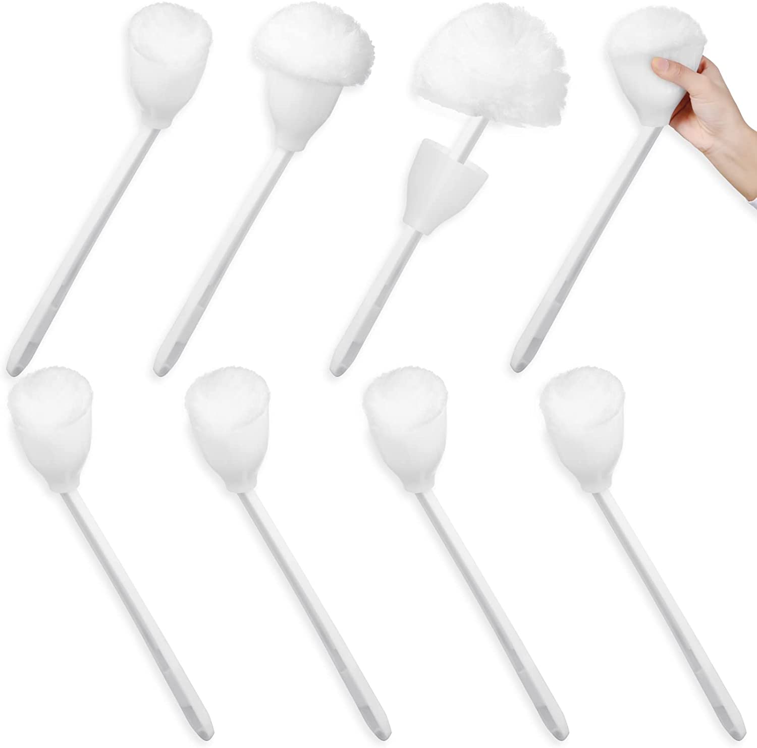 Fuliko Toilet Bowl Mop Toilet Bowl White Soft Swab Bathroom Cleaner ...