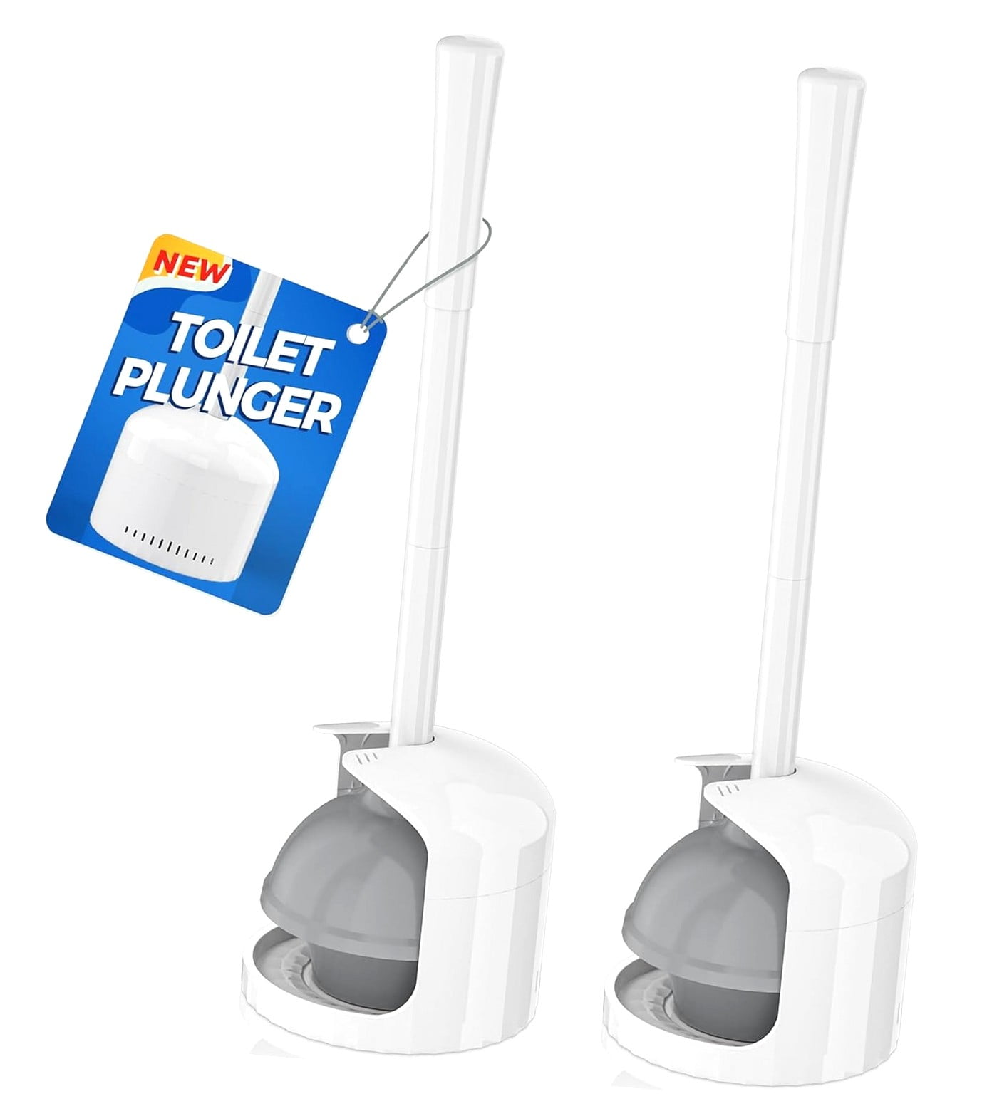 Fuliko Toilet Plunger with Holder for 5.3-inch Toilet Drain, Plungers ...