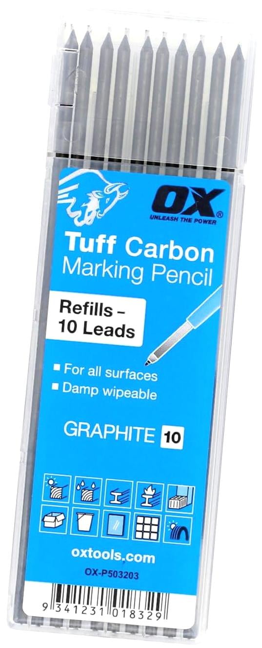 Fuliko Tools \u200eDurable Carbon Marking Pencil Refill Pack, 10 ...